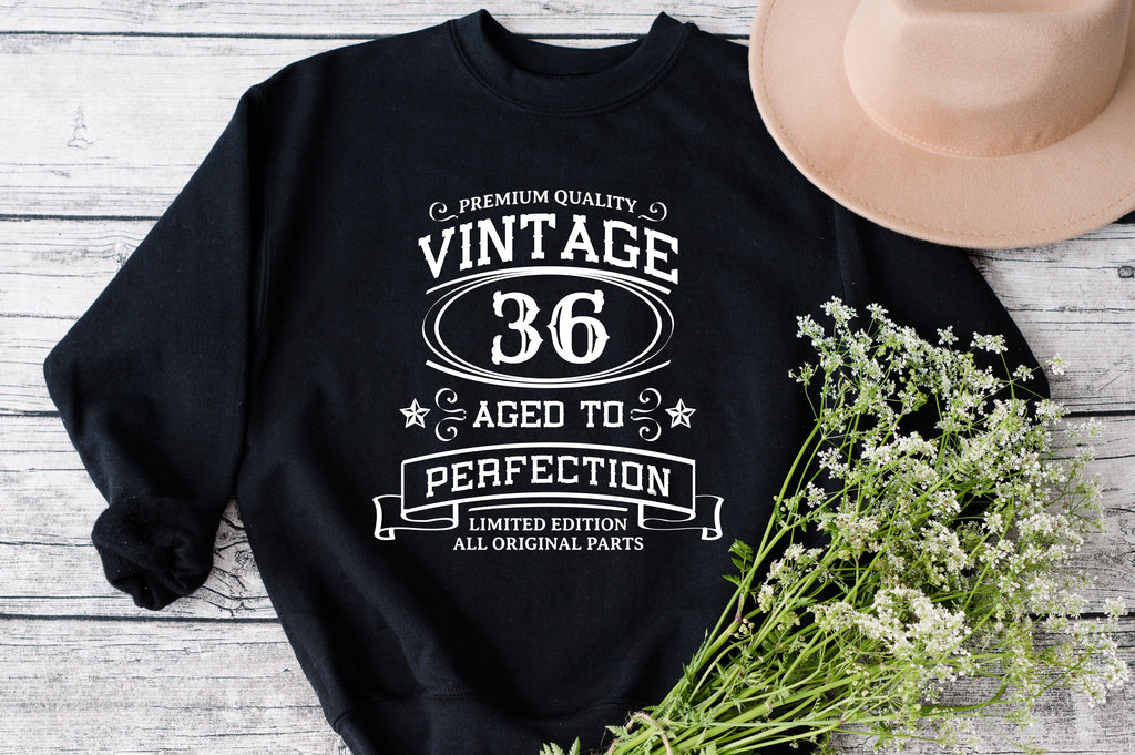 36th Birthday SVG, Vintage Birthday, limited edition svg, funny ...