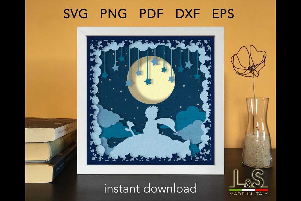 3D Baby Light Box Template | Layered Shadow Box Svg - So Fontsy