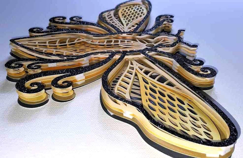 3D Bee Mandala Multi Layered Mandala SVG - So Fontsy