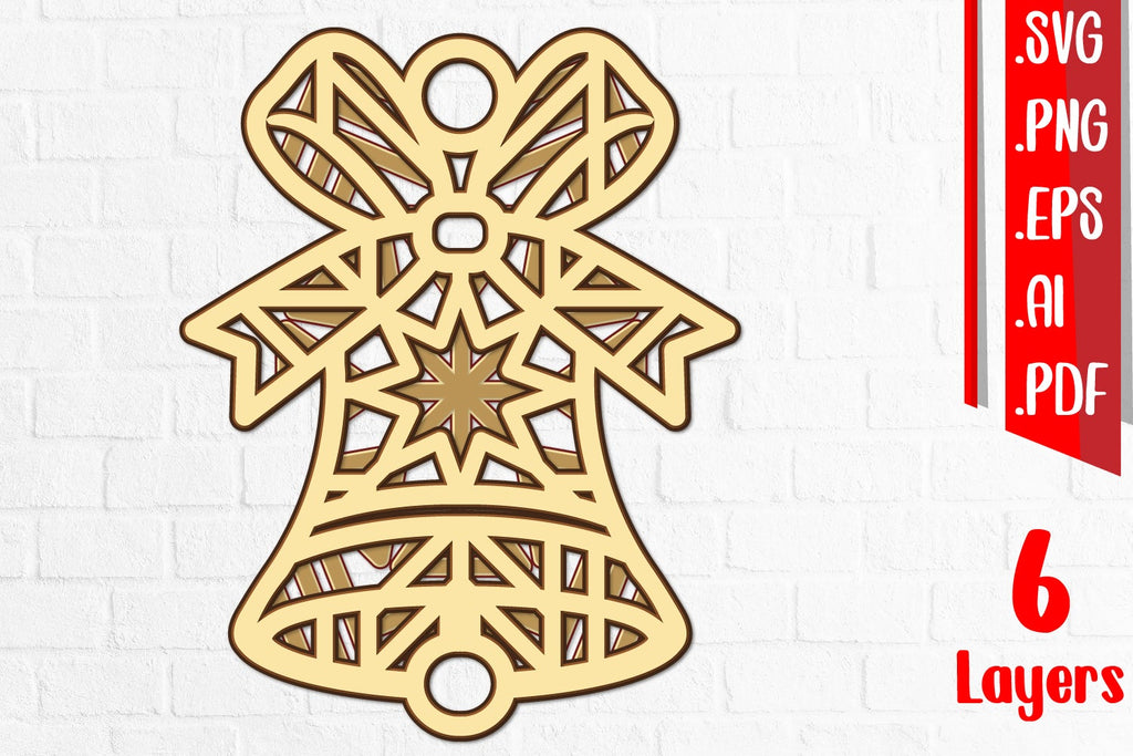 3D Bell Layered Cut Files - So Fontsy