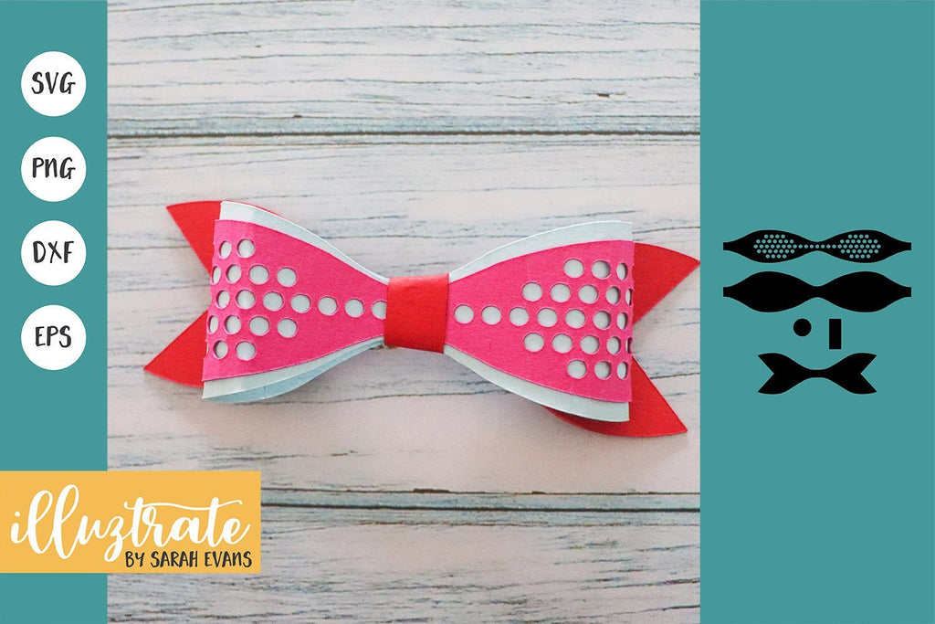 3d Bows SVG Cut File | Bow Template SVG | Bow SVG Cut File - So Fontsy
