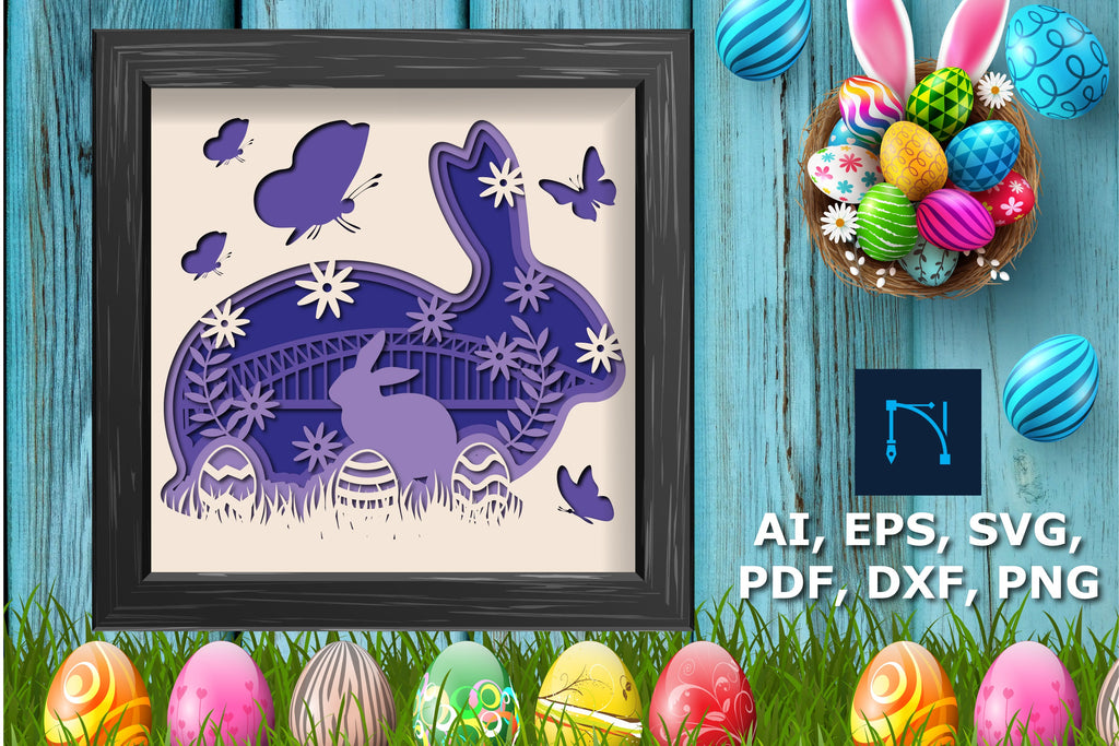 3d Easter Day multi-layer Shadow Box SVG - So Fontsy