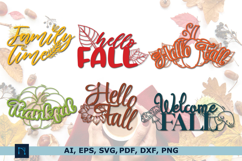 3d fall welcome sign SVG mega bundle - So Fontsy