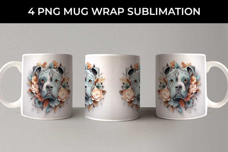 3D Floral Fantasy Boxer Mug Sublimation PNG Bundle Free For Commercial ...