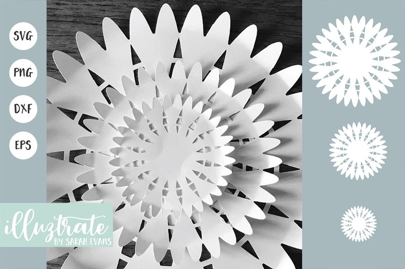 3d Flower Paper Craft Bundle - So Fontsy