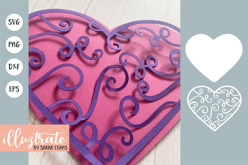 3D Heart SVG | Heart SVG | Paper Craft Heart | Paper Cut Heart SVG - So ...