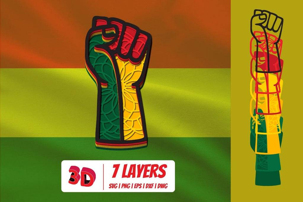 3D Juneteenth SVG Bundle - So Fontsy
