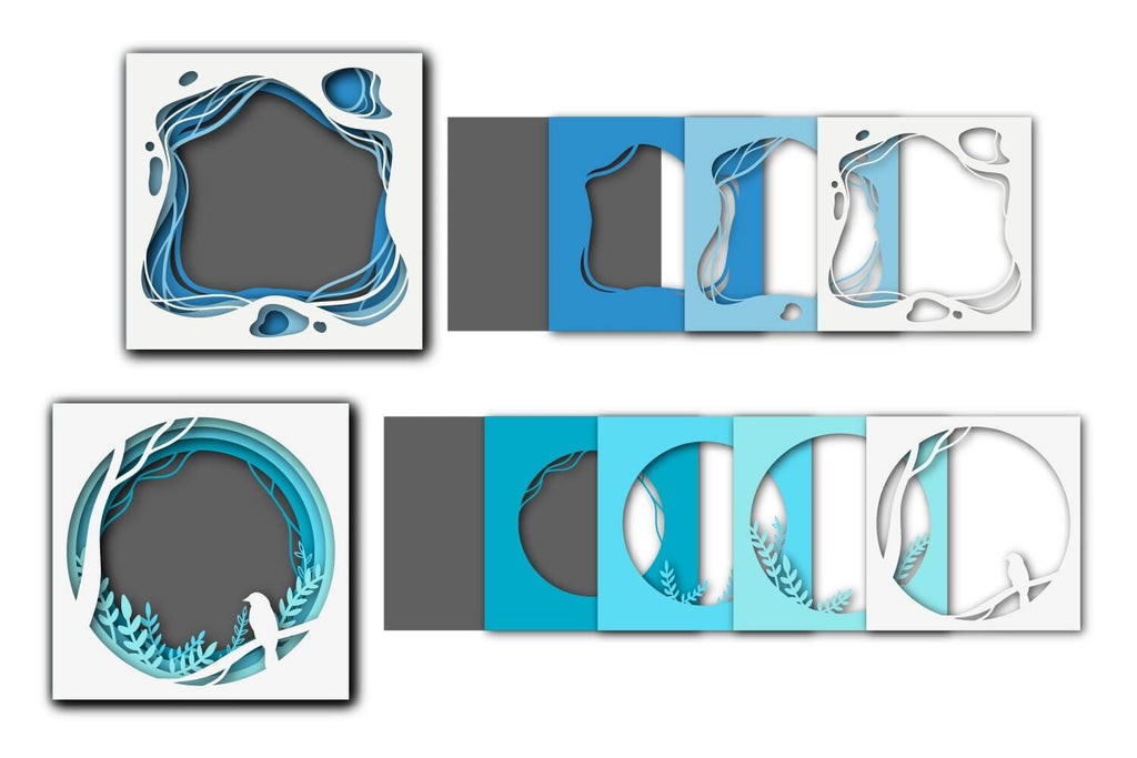 3d layer photo frame svg, dxf, eps, png - So Fontsy