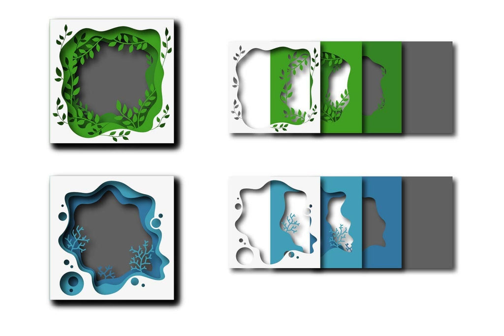 3d Layer Photo Frame Svg, Dxf, Eps, Png - So Fontsy