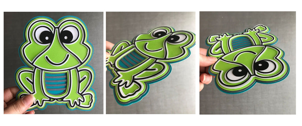 3D Layered Frog SVG Design - So Fontsy