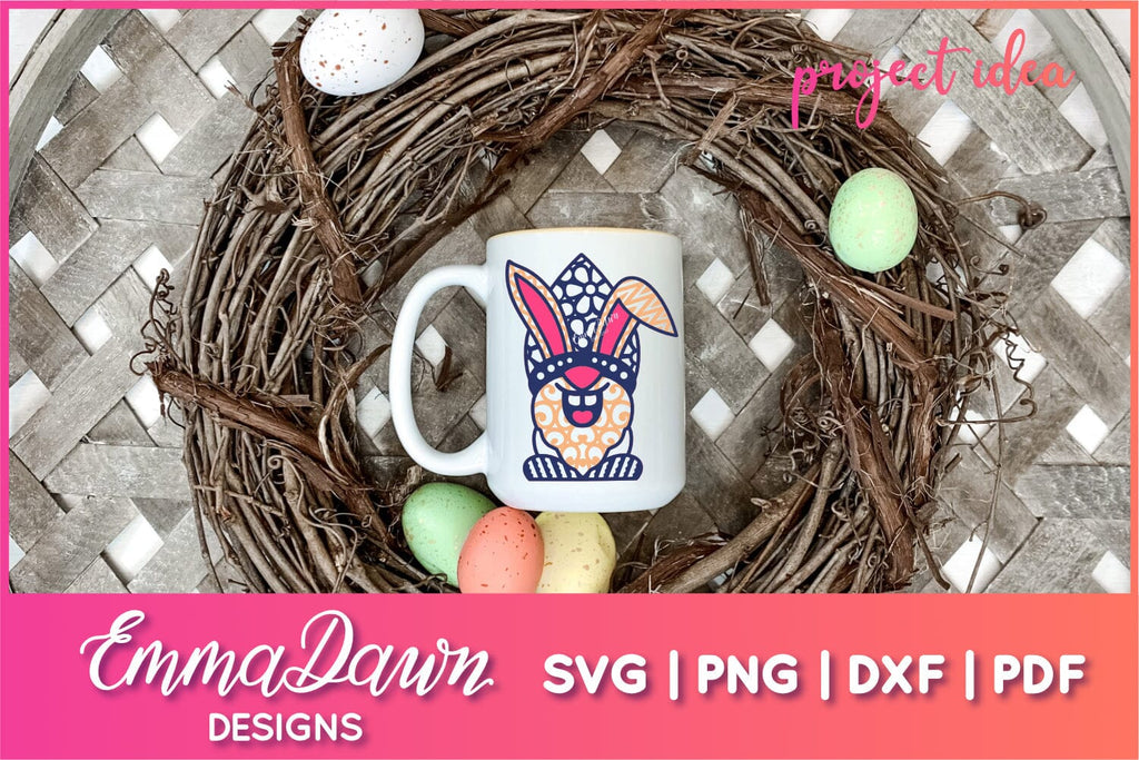 3D Layered Gnome SVG | Easter Bunny Gnome SVG - So Fontsy