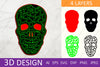 3d layered halloween skull svg, Halloween 3d papercut decor - So Fontsy