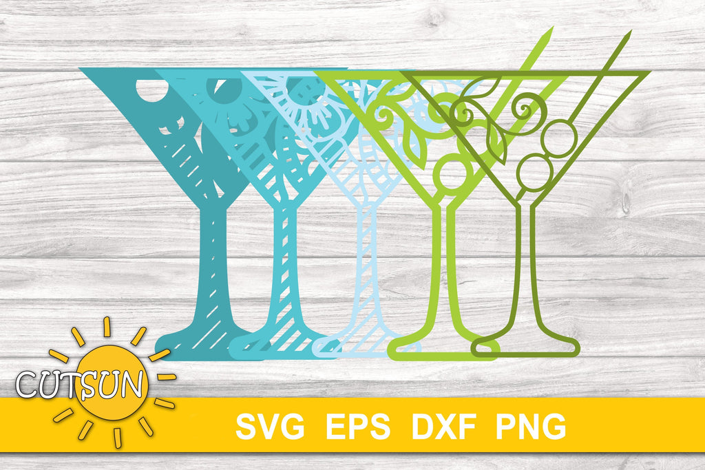 3D Layered Mandala Cocktail SVG cut file 5 layers | 4 - So Fontsy