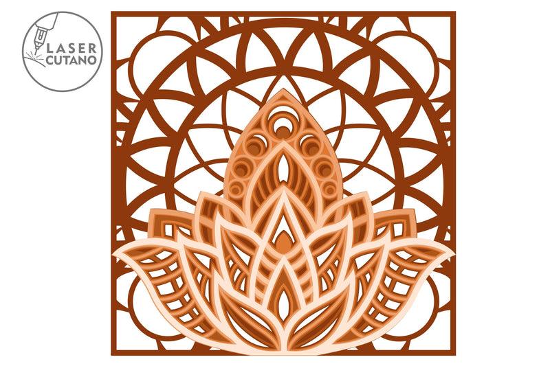 3D Layered Mandala Multilayer Cut Files for Laser Cut Wood or Paper Cut ...