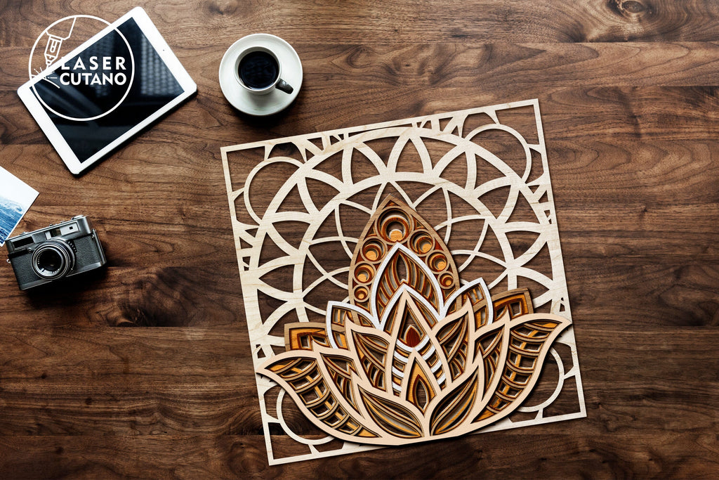 3D Layered Mandala Multilayer Cut Files for Laser Cut Wood or Paper Cut ...