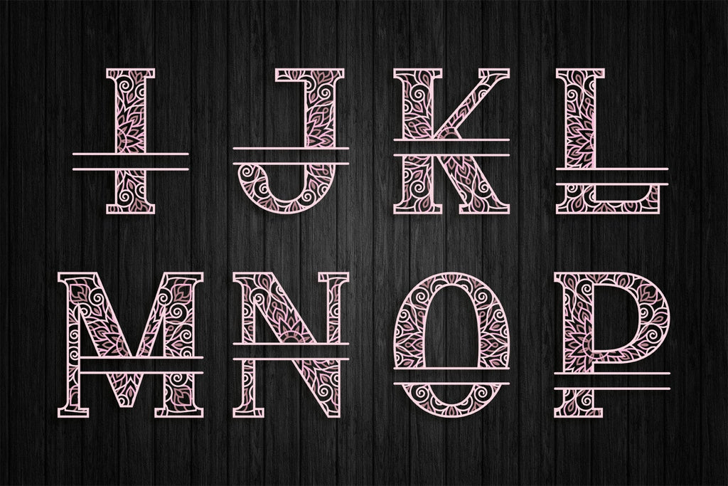 3D Layered Split Alphabets A to Z - SVG - So Fontsy