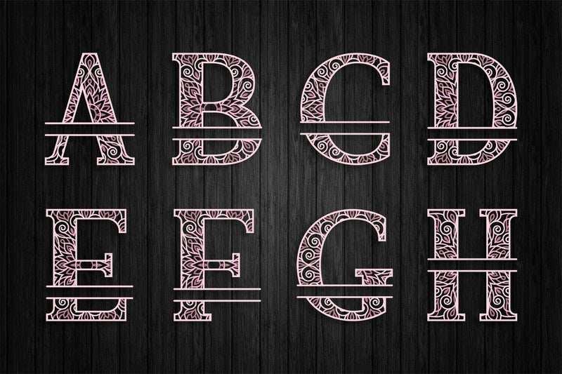 3D Layered Split Alphabets A to Z - SVG - So Fontsy