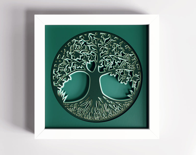3d Layered tree of life svg, 3d svg, tree of life dxf, laser cut files ...