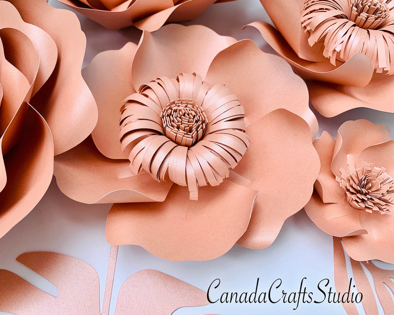 3d Paper Flower +leaf - So Fontsy