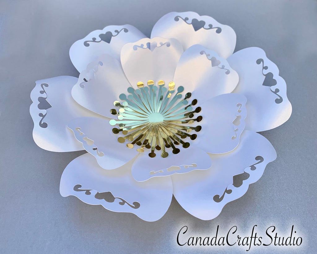 3d Paper Flower Template 3+ 2 Centrepieces, - So Fontsy