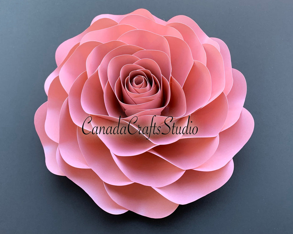 3d Rose Paper Flower Template + Butterfly SVG/DXF - So Fontsy