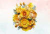 3d sublimation Yellow Floral Bouquet Clipart - So Fontsy