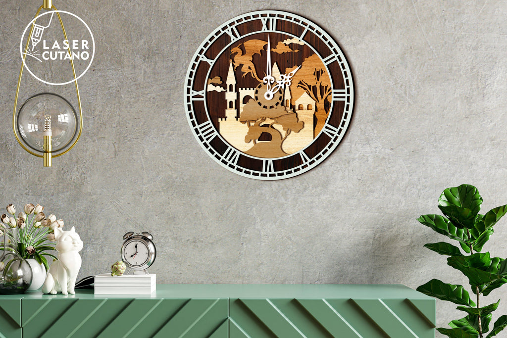 3D Template WATCH Laser Cut Wall Decor 3D Template - So Fontsy