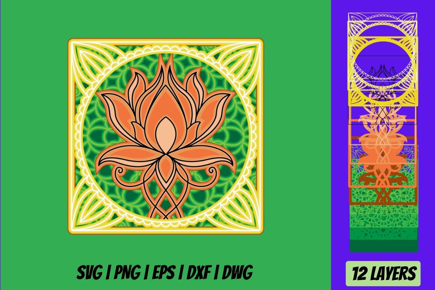 3D Tree of Life 3 Layered SVG Cut File - So Fontsy