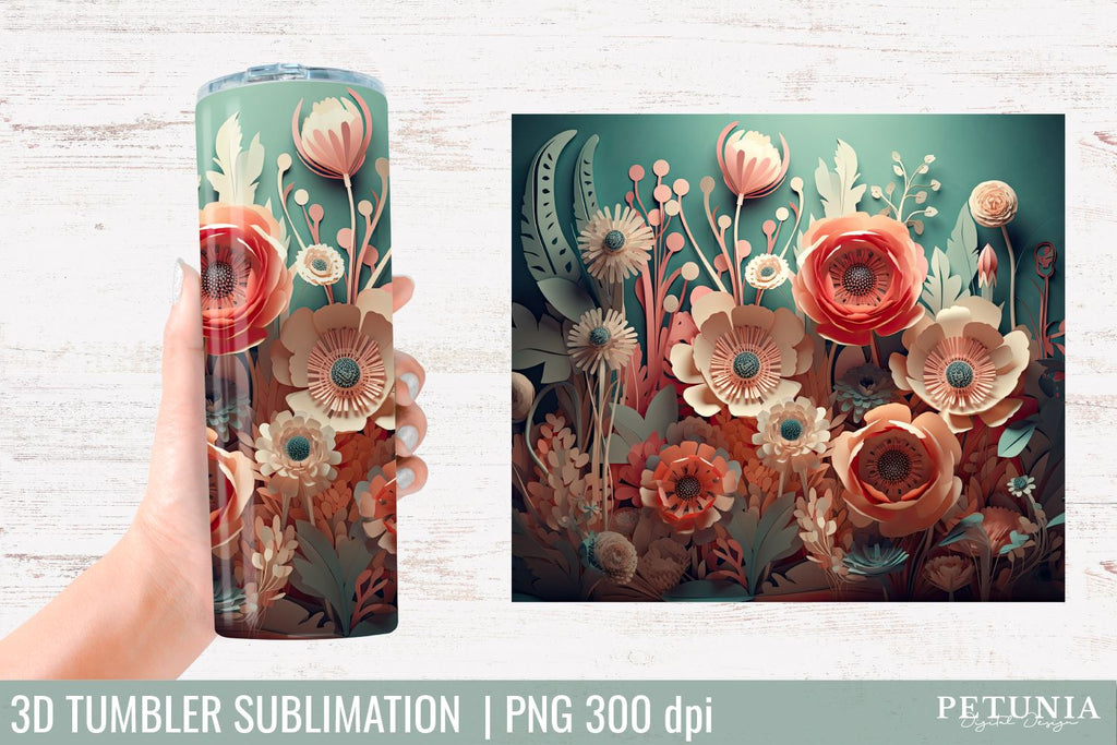 3D Tumbler Wrap | 3D Tumbler Designs - So Fontsy