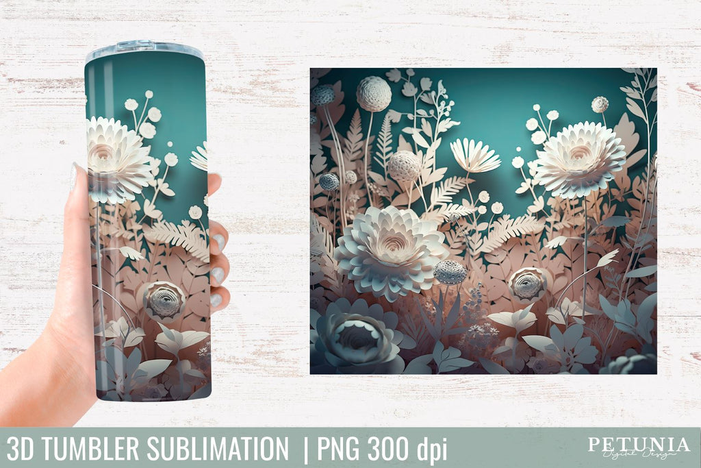 3D Tumbler Wrap | 3D Tumbler Designs - So Fontsy