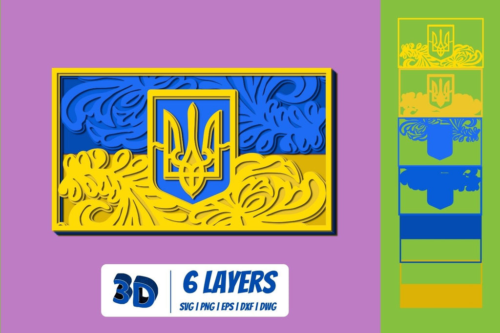 3D Ukraine SVG Bundle - So Fontsy