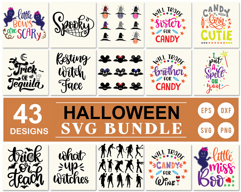 43 Styles Halloween Svg Bundle - So Fontsy