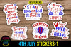 4th July Stickers Set 1- July 4th Stickers Pack-Independence Day ...