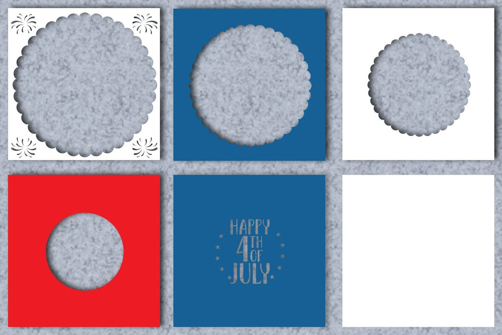 4th of July Layered papercut - So Fontsy