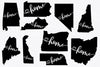 50 States SVG Bundle - Home State SVG Cut File - So Fontsy