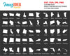 50 States SVG Mega Bundle For United States Maps, American States ...
