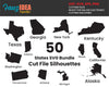 50 States SVG Mega Bundle For United States Maps, American States ...