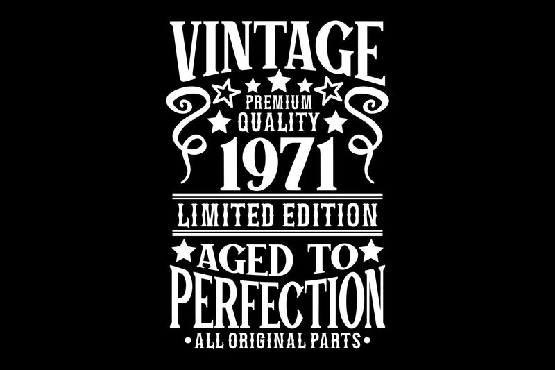50th Birthday Svg, Aged to Perfection, Vintage Svg - So Fontsy