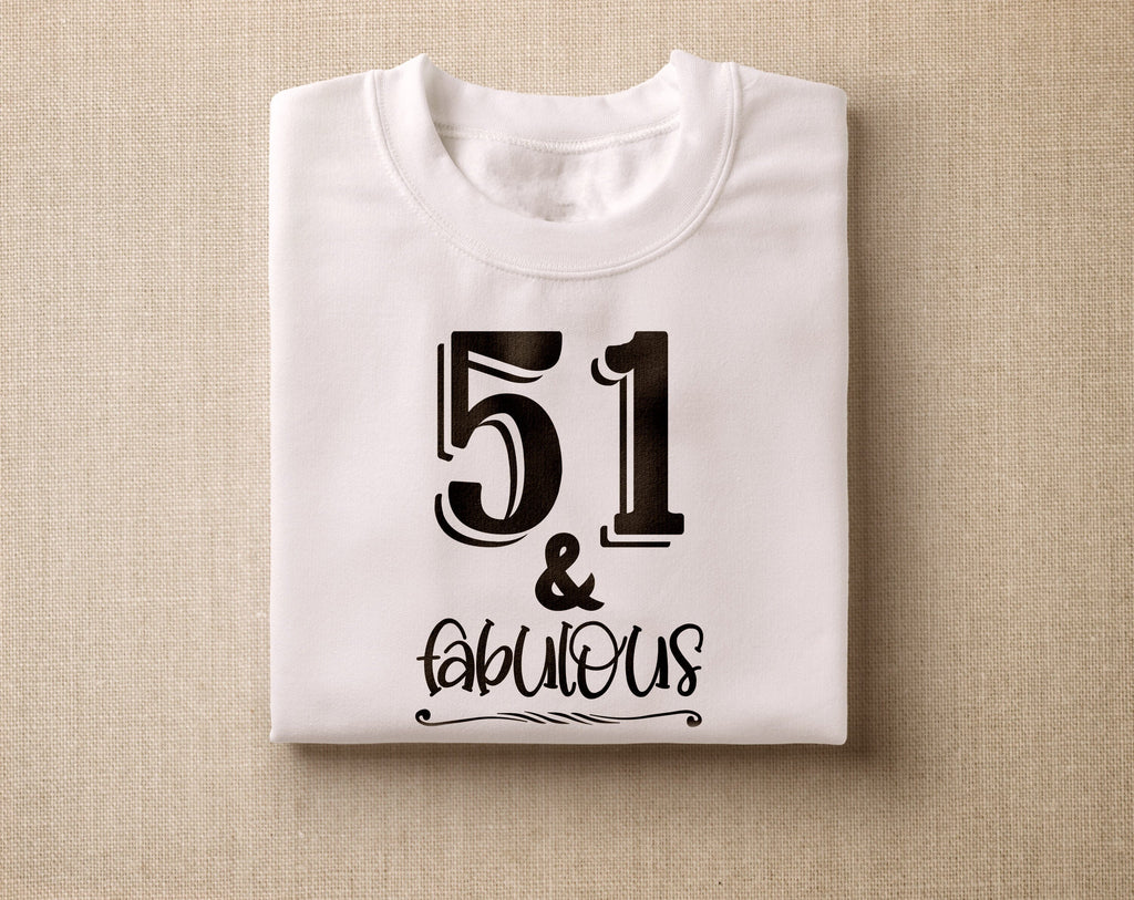 51st Birthday SVG Bundle, 6 Designs, 51st Birthday Shirt SVG, 51 And ...