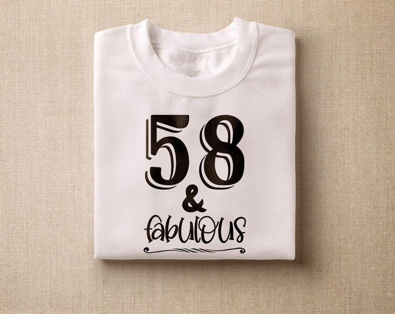 58th Birthday SVG Bundle, 6 Designs, 58th Birthday Shirt SVG, 58 And ...
