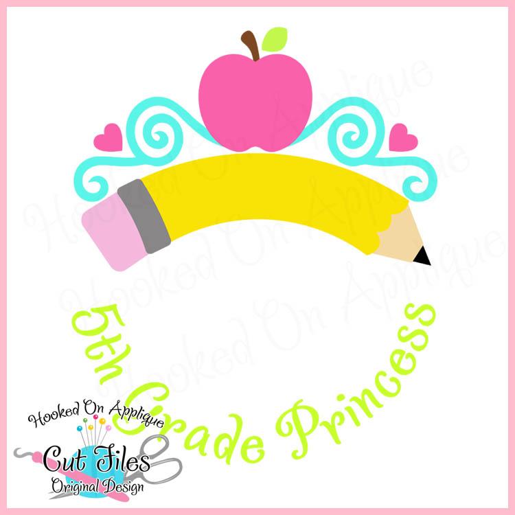 5th Grade Princess SVG DXF PNG EPS Cut File - So Fontsy