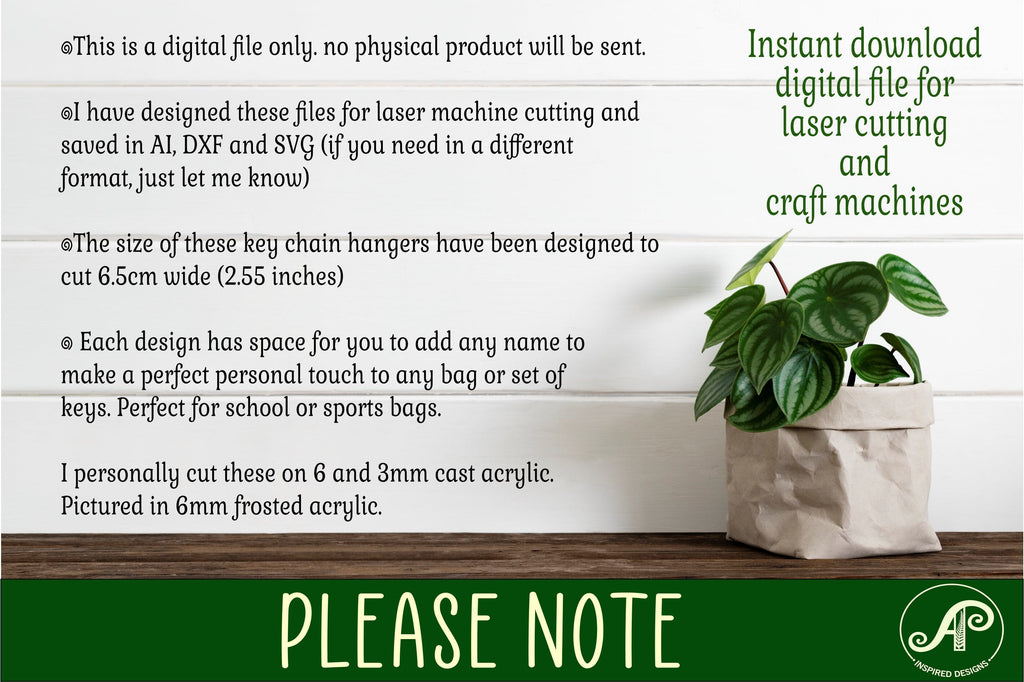 6 bag tag design set 1 keychain DIGITAL SVG 6 personalized - So Fontsy
