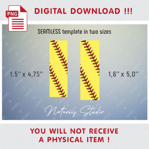 6 Seamless Softball Patterns for Epoxy Pen Wrap - So Fontsy