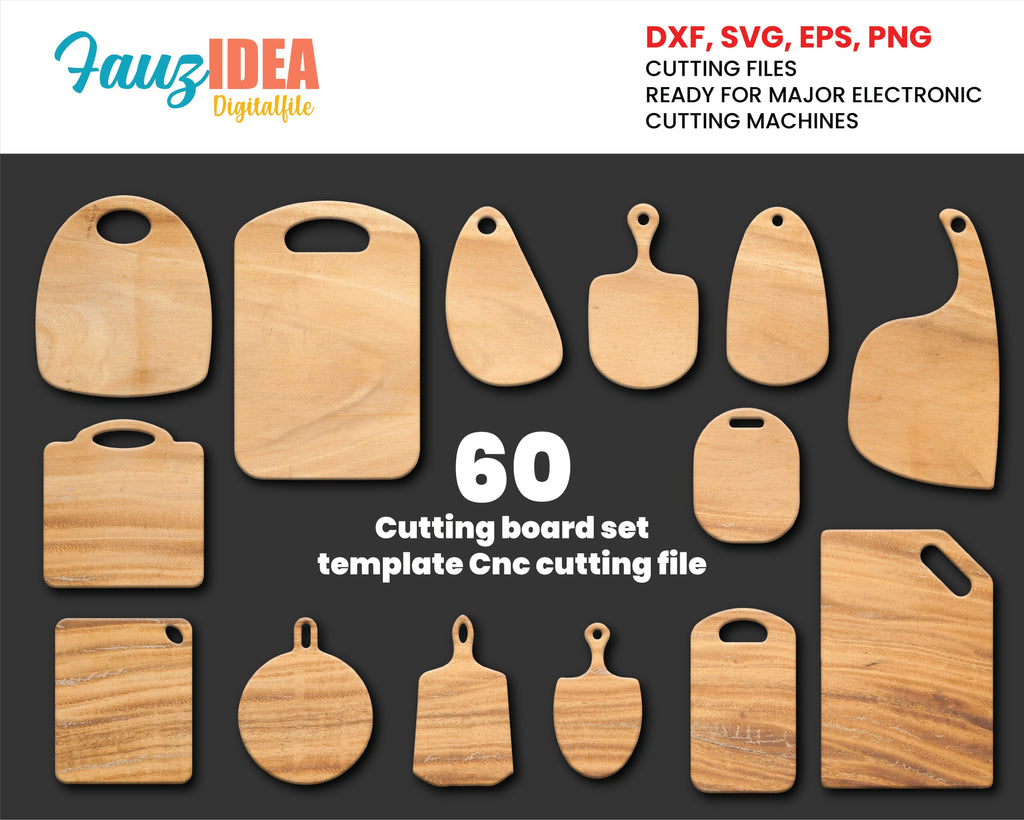 60 Cutting Board Svg Bundle, DXF Cutting boards silhouettes, Boards for ...