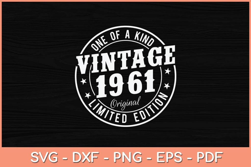 61 Year Old Car Lover Vintage Classic Car 1961 61st Birthday Svg - So ...