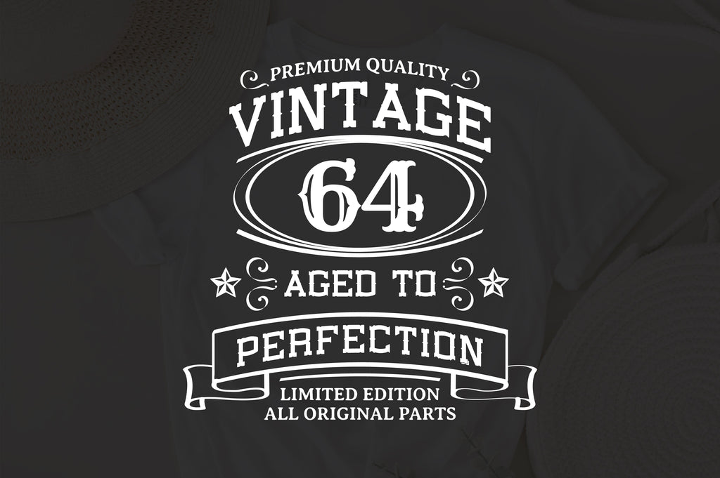 64th Birthday SVG, Vintage Birthday, limited edition svg, funny ...