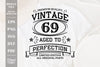 69th Birthday SVG, Vintage Birthday, limited edition svg, funny ...