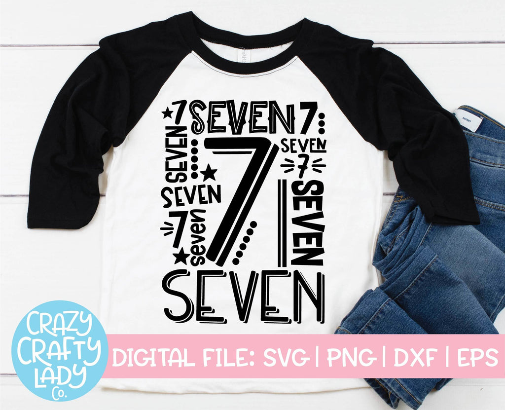 7th Birthday Collage | SVG Cut File - So Fontsy