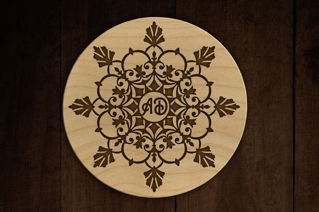 8-point Floral Mandala Monogram cut files - So Fontsy