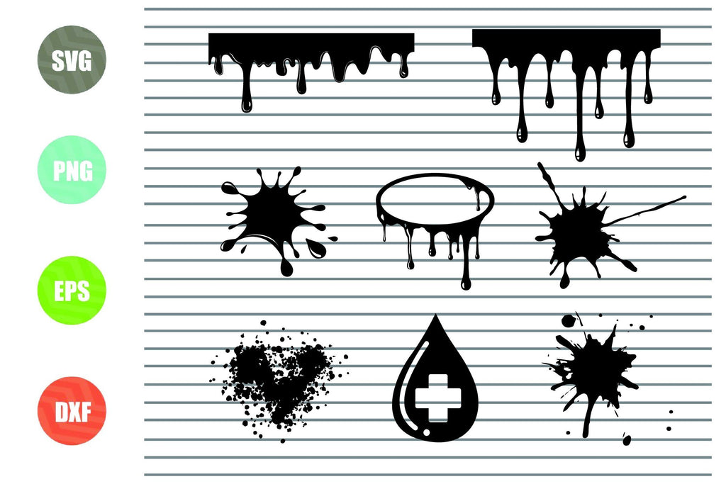 8 Styles Blood svg, Blood drip svg, Bloody hand svg, Dripping border ...